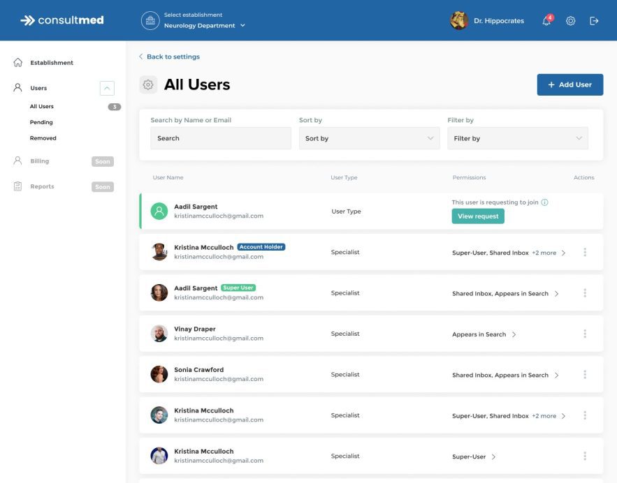 Product Update Admin Portal | Consultmed